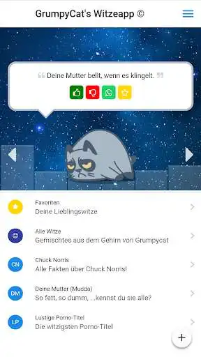 Grumpycat Witze App online game with UptoPlay