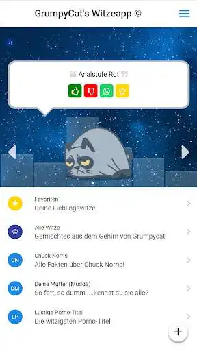 Grumpycat Witze App online game with UptoPlay