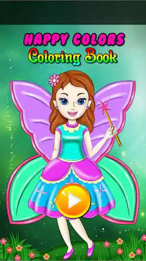 Happy Colors Coloring Book For Kids and Girls online game with UptoPlay