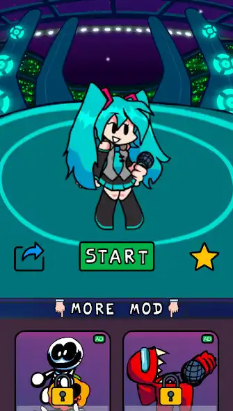 Hatsune Miku FNF Mod Test online game with UptoPlay