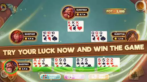 Hazari Card Game online game with UptoPlay