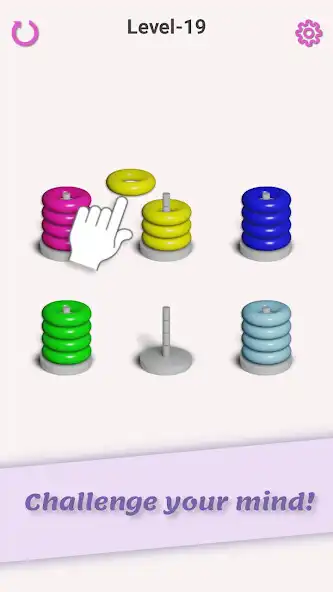 Hoop Stack Color Sorting game! online game with UptoPlay