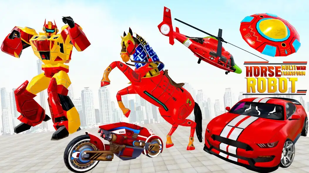 Horse Robot Car - Robot Games online game with UptoPlay