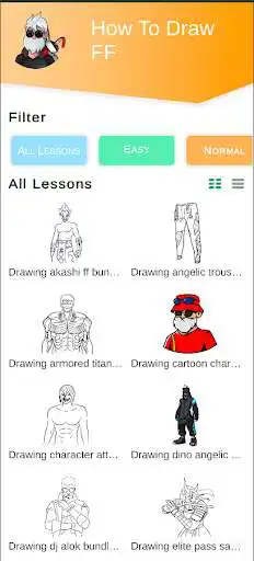 How to draw FF characters online game with UptoPlay