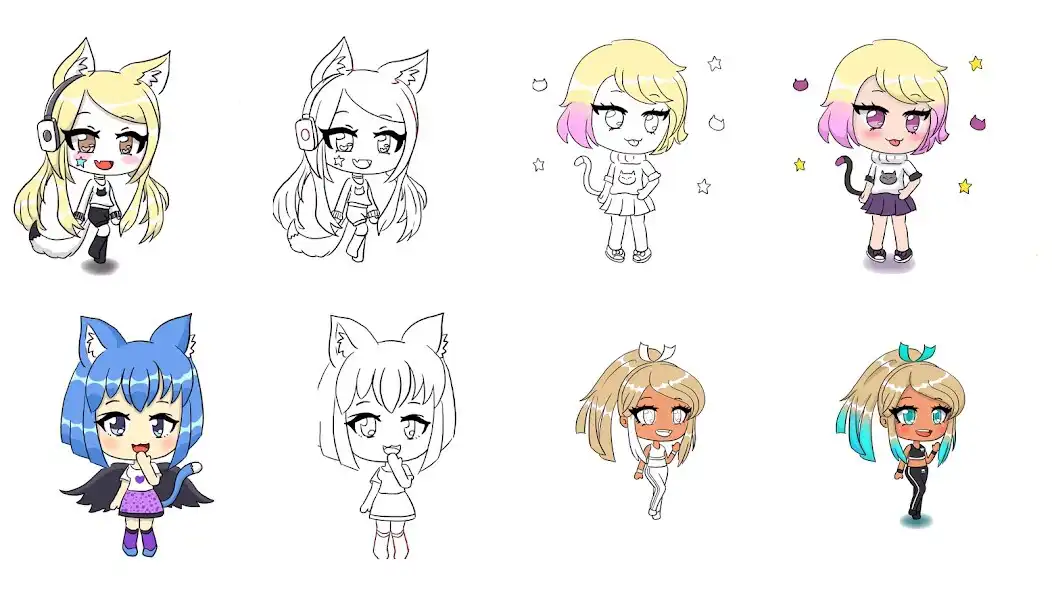How to draw gacha life easy online game with UptoPlay