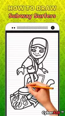 How to Draw Subway Surfers online game with UptoPlay