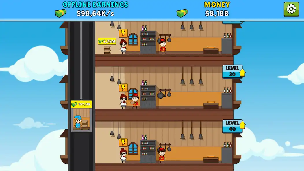 Idle Pizza Empire online game with UptoPlay