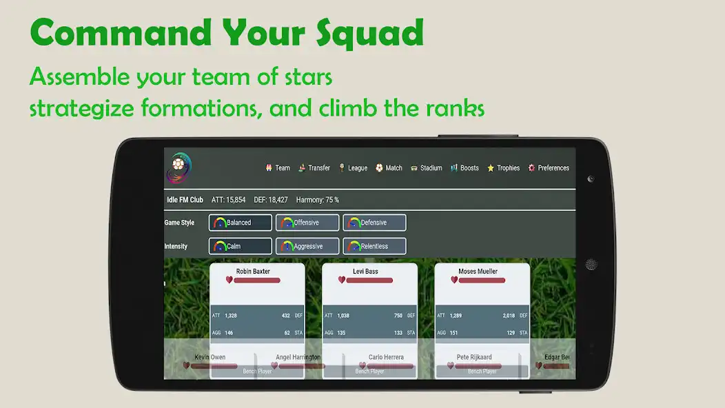 Idle Soccer Manager online game with UptoPlay