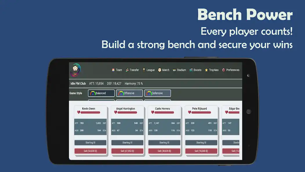 Idle Soccer Manager online game with UptoPlay
