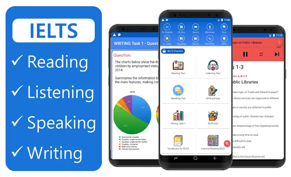 IELTS practice test online game with UptoPlay