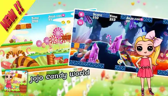 Jojo Siwa Candy World : Running online game with UptoPlay