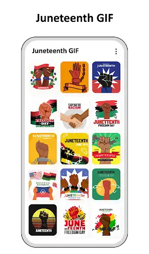 Juneteenth GIF : Emancipation Day Wishes เกมออนไลน์ GIF พร้อม UptoPlay