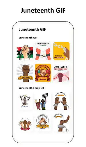 Juneteenth GIF : Emancipation Day Wishes GIF online spill med UptoPlay
