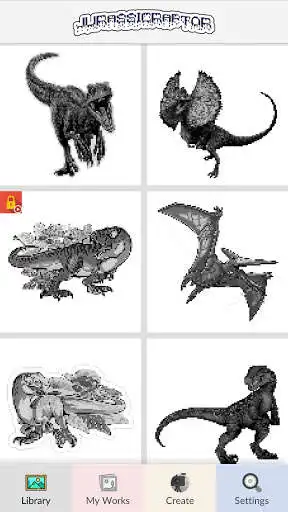 Jurassic Raptor Pixel Art - Color By Number online game with UptoPlay