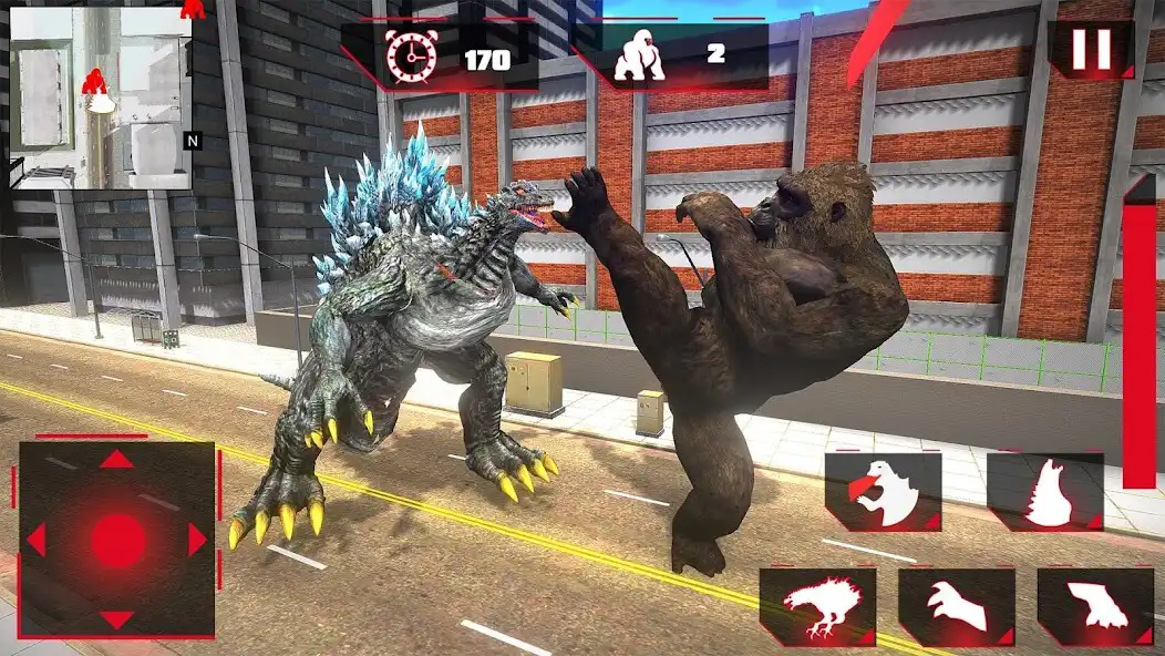 Kaiju Godzilla Smash Kong Game online game with UptoPlay