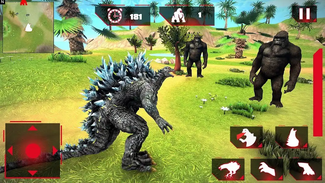 Kaiju Godzilla Smash Kong Game online game with UptoPlay