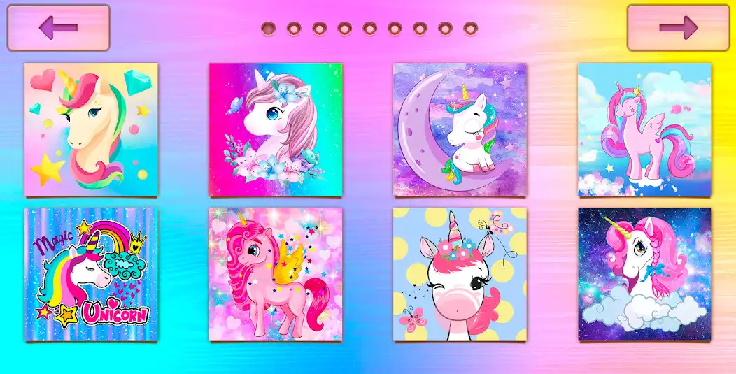 Kids Puzzles Unicorns online game with UptoPlay