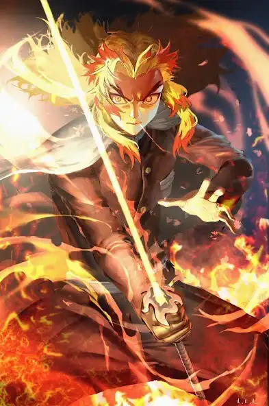 Kyojuro Rengoku Wallpapers HD online game with UptoPlay