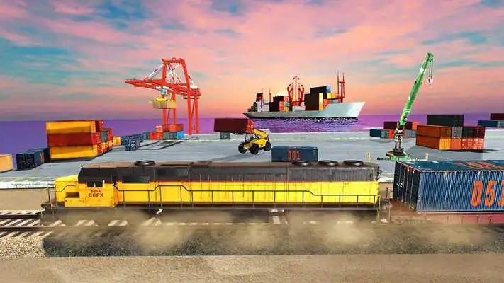 Land Sea Cargo Service: Ship Train Simulation online game with UptoPlay