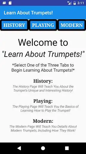 Learn About Trumpets..! online game with UptoPlay