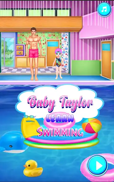 Learn Swimming Game - Water Park Girls Game online game with UptoPlay