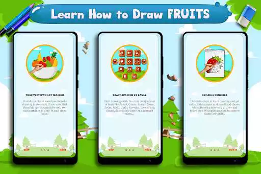 Learn to Draw Fruits online game with UptoPlay