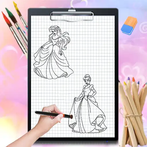 Learn To Draw Royal Princess online game with UptoPlay