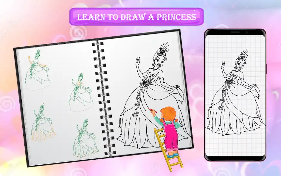 Learn To Draw Royal Princess online game with UptoPlay