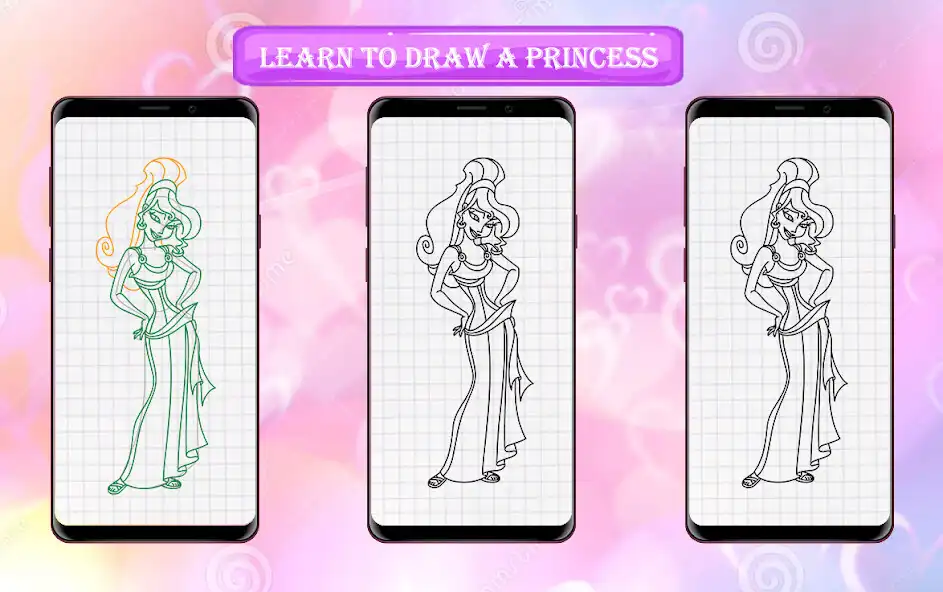 Learn To Draw Royal Princess online game with UptoPlay
