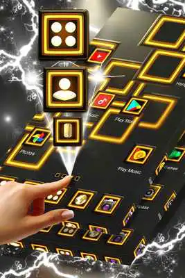 Light Squares Launcher Theme online game with UptoPlay