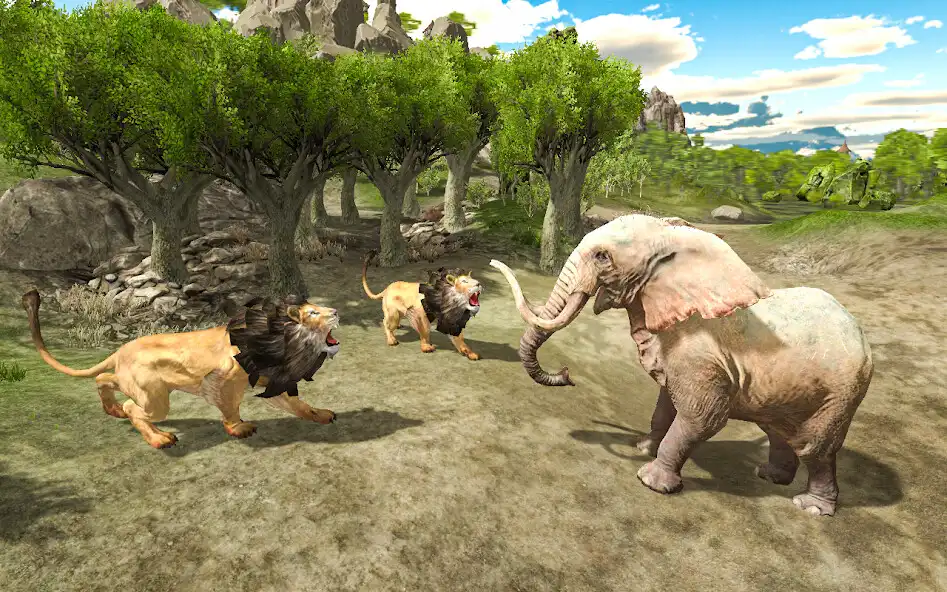 Lion family jungle Simulator online game with UptoPlay