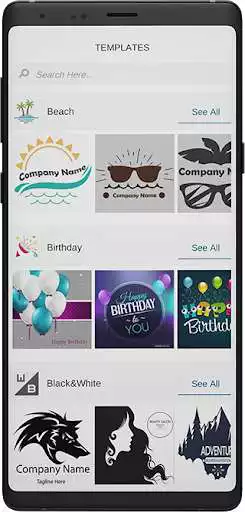 Logo maker graphic design app online game with UptoPlay
