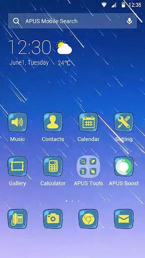 Meteor-APUS Launcher theme online game with UptoPlay