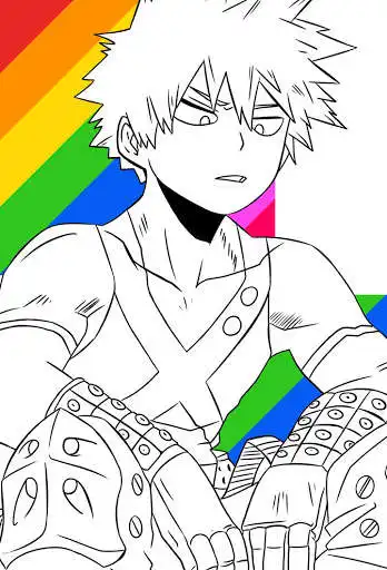 MHA Coloring Book Bakugou online game with UptoPlay