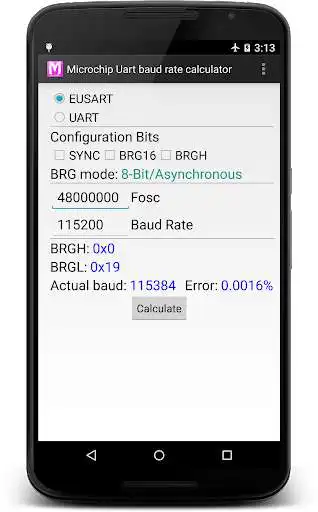 Microchip UART baud calculator online game with UptoPlay