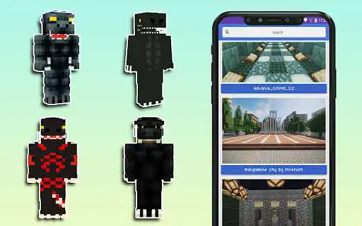 Mod Godzilla Texture for Minecraft PE online game with UptoPlay