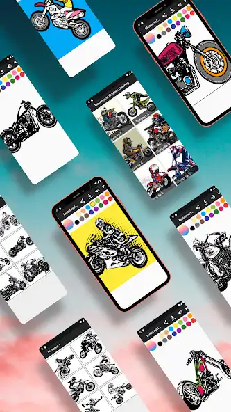 Motorcycle Custom Coloring online game with UptoPlay
