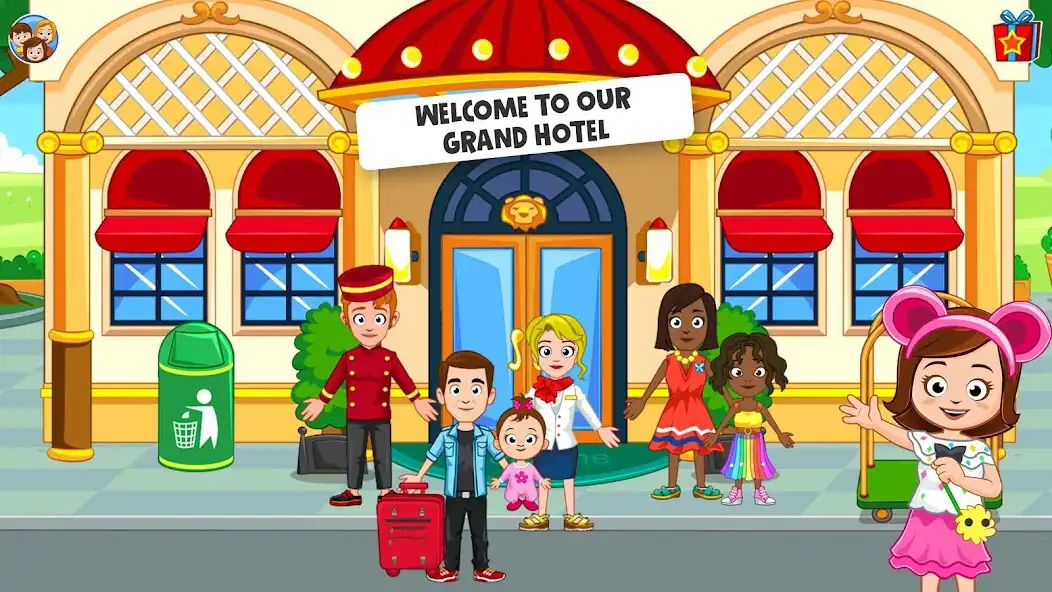 My Town Hotel Games for kids online game with UptoPlay