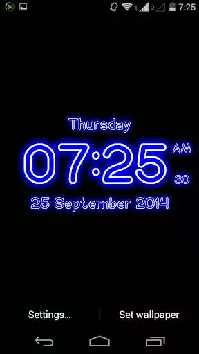 Neon Digital Clock Live Wallpaper online game with UptoPlay