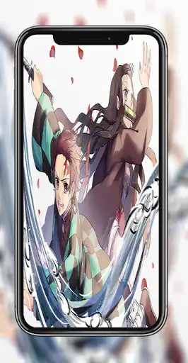 Nezuko Kimetsu no Yaiba Anime wallpaper online game with UptoPlay