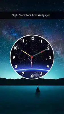 Night Star Clock Live Wallpaper online game with UptoPlay