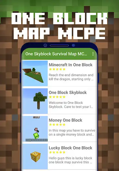 One Skyblock Survival Map MCPE online game with UptoPlay