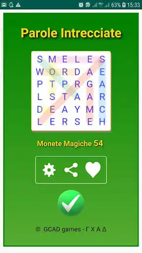 Parole Intrecciate - Italian Word Search Game online game with UptoPlay