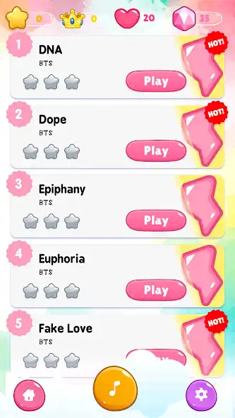 Piano KPOP Tiles 2 online game with UptoPlay