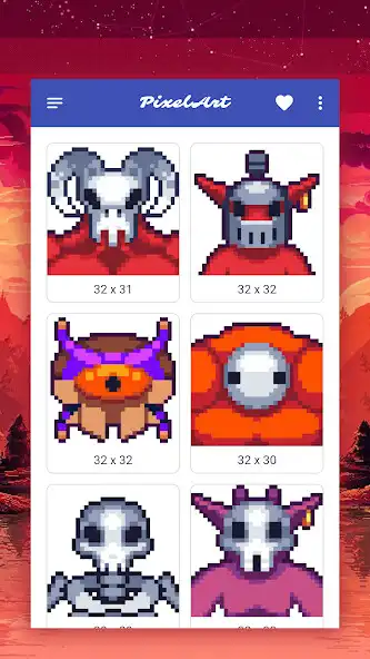Pixel art by steps: creatures online game with UptoPlay