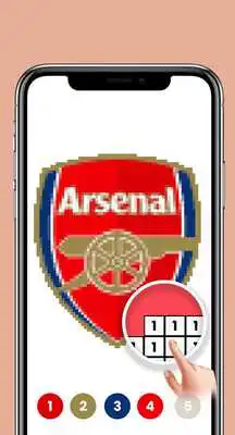 Pixel Art Football Coloring - Color by Number online game with UptoPlay