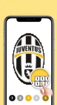 Pixel Art Football Coloring - Color by Number online game with UptoPlay