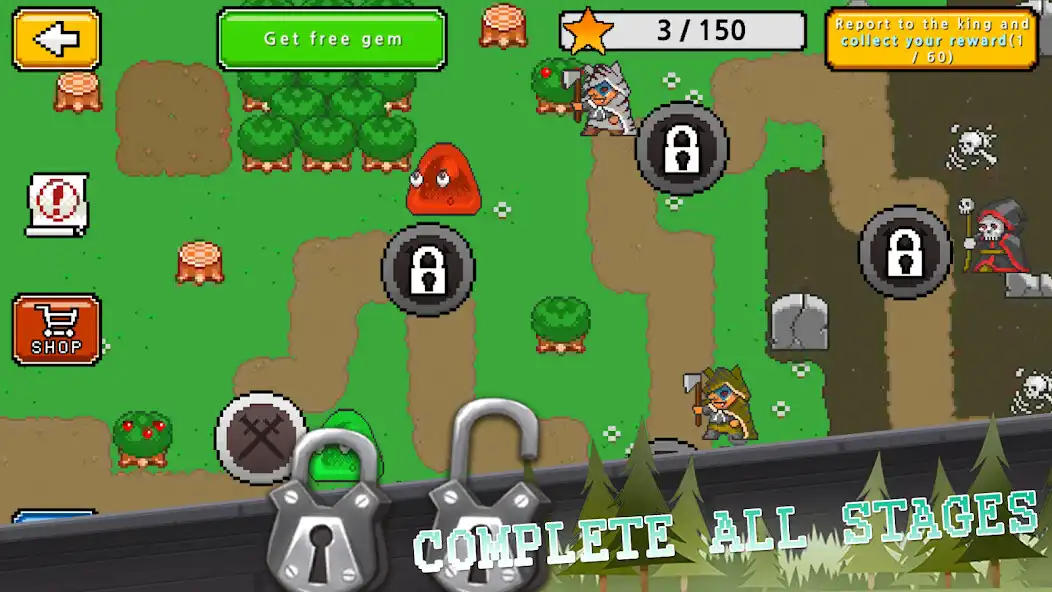 Pixel Defense: Idle Story online game with UptoPlay