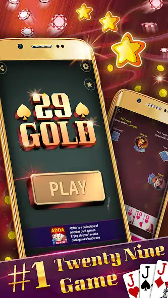 Play 29 Gold card game offline online game with UptoPlay
