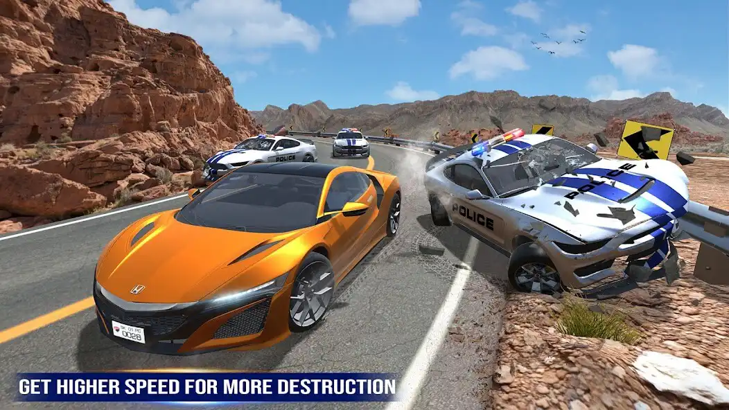 Police Car Chase Driving: Speed Crash Simulator online game with UptoPlay